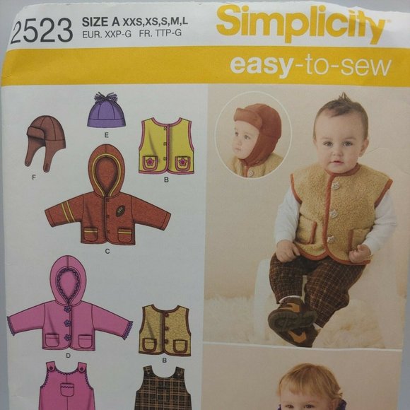 Simplicity | Office | Simplicity 2523 Size A Child Xxs Xs S M L Uncut ...